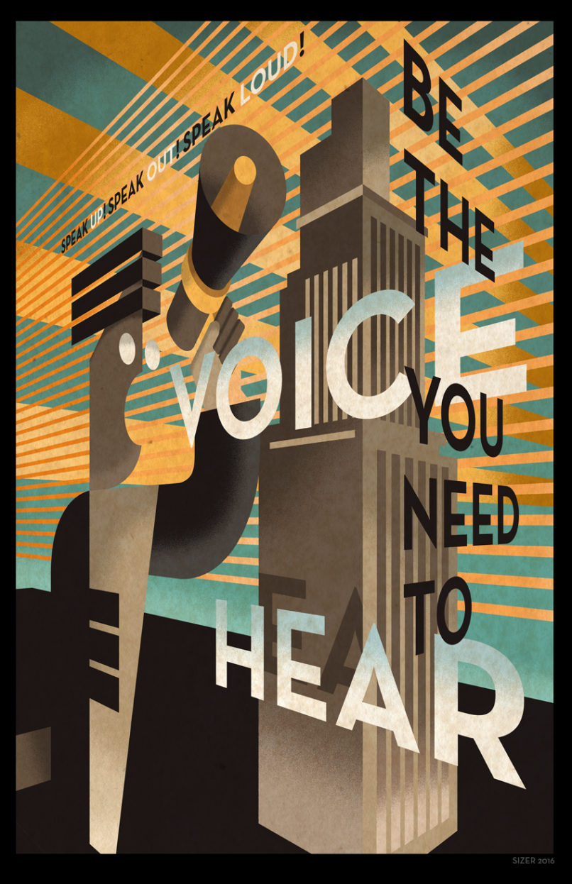 BE THE VOICE POSTER – Sizer Design + Illustration