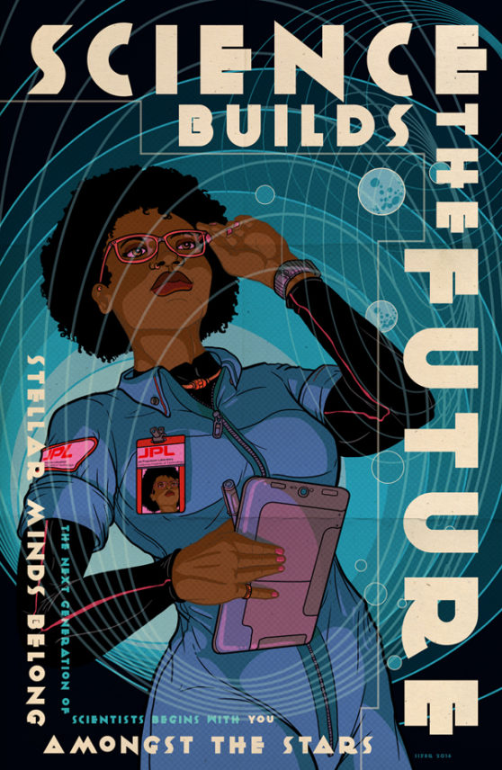 Science Builds The Future (Poster 4) – Sizer Design + Illustration